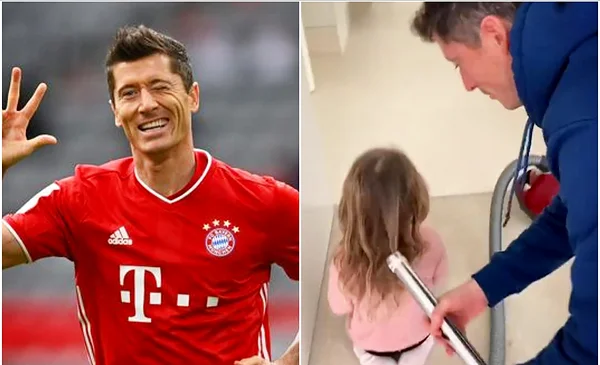 [VIDEO] El futbolista Robert Lewandowski y su divertida idea de peinar ...