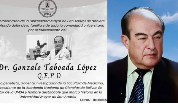 Murió el exrector de la UMSA, doctor Gonzalo Taboada - Red Uno de Bolivia