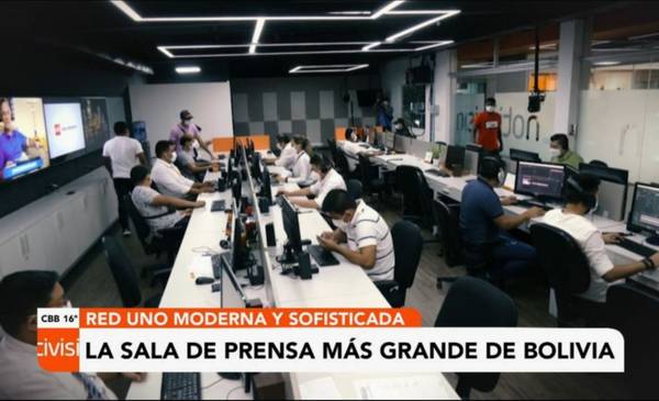 La Red Uno de Bolivia inauguró su renovada y tecnológica sala de prensa ...