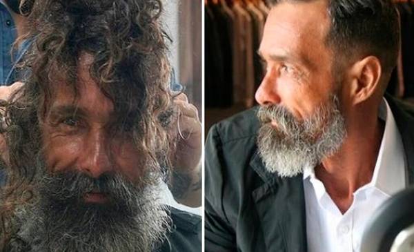 VIDEO: un peluquero dadivoso hizo de un hombre de la calle un galán de ...